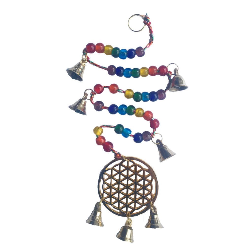 Brass Bell Flower of Life Chakra String - ILLUMINATION MANDALAS