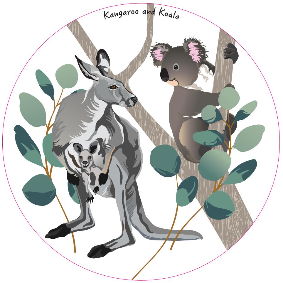 Nature Magnet - Kangaroo & Koala - ILLUMINATION MANDALAS
